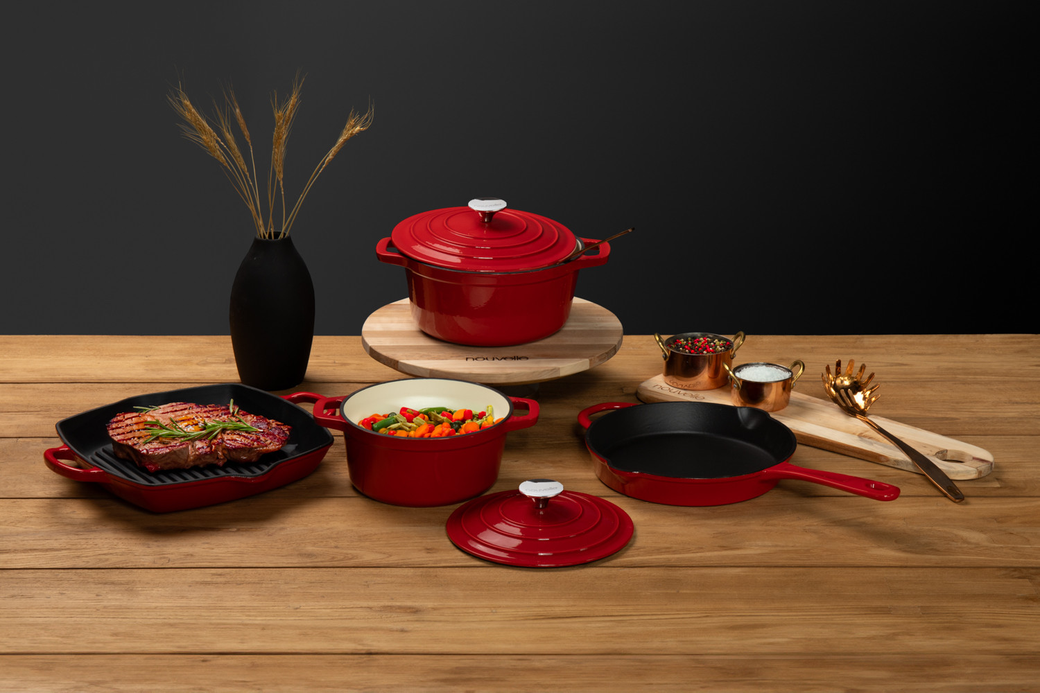 Nouvelle Cast Iron 6 Piece Set - Combo 4 | Cielo