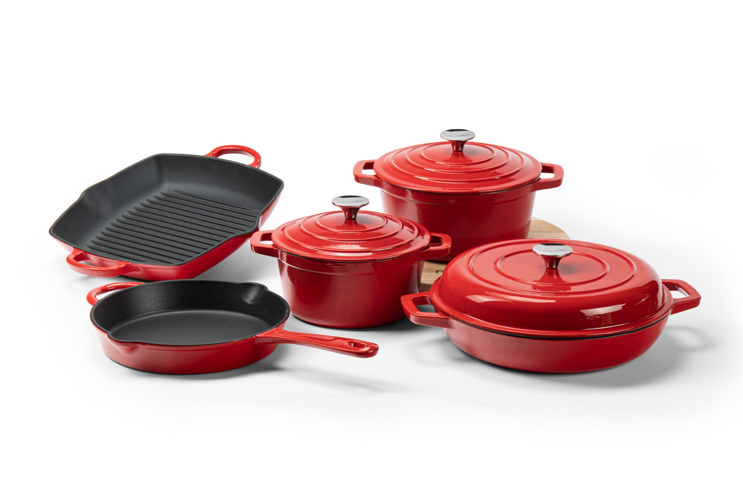 Nouvelle Cast Iron 8-Piece Oven Pan Set | Cielo