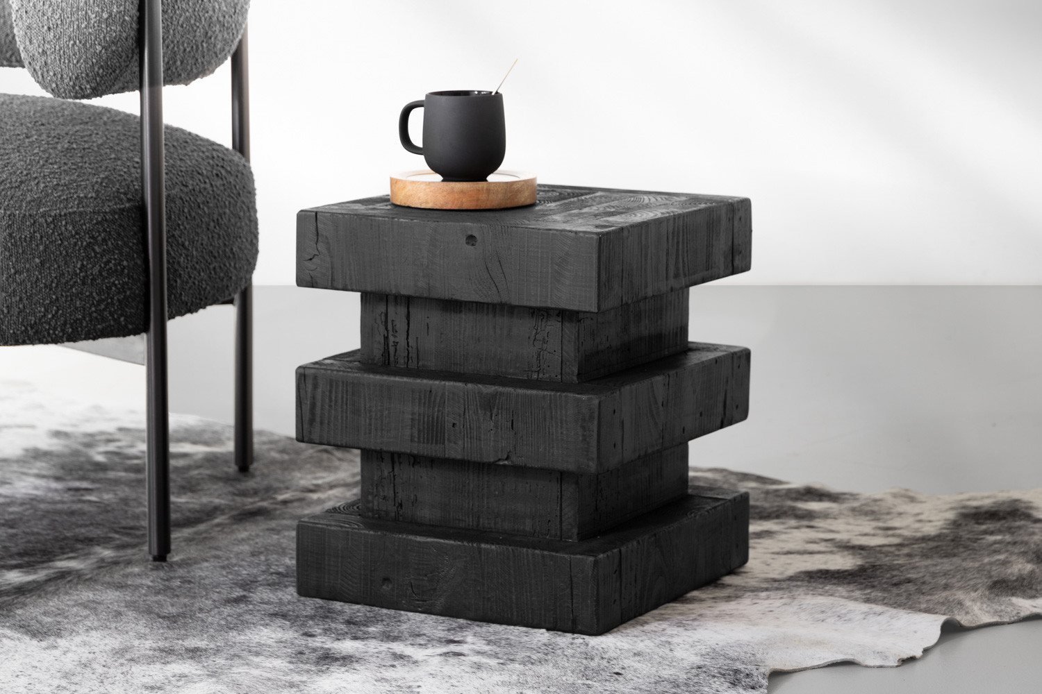 Machony Side Table - Black | Cielo