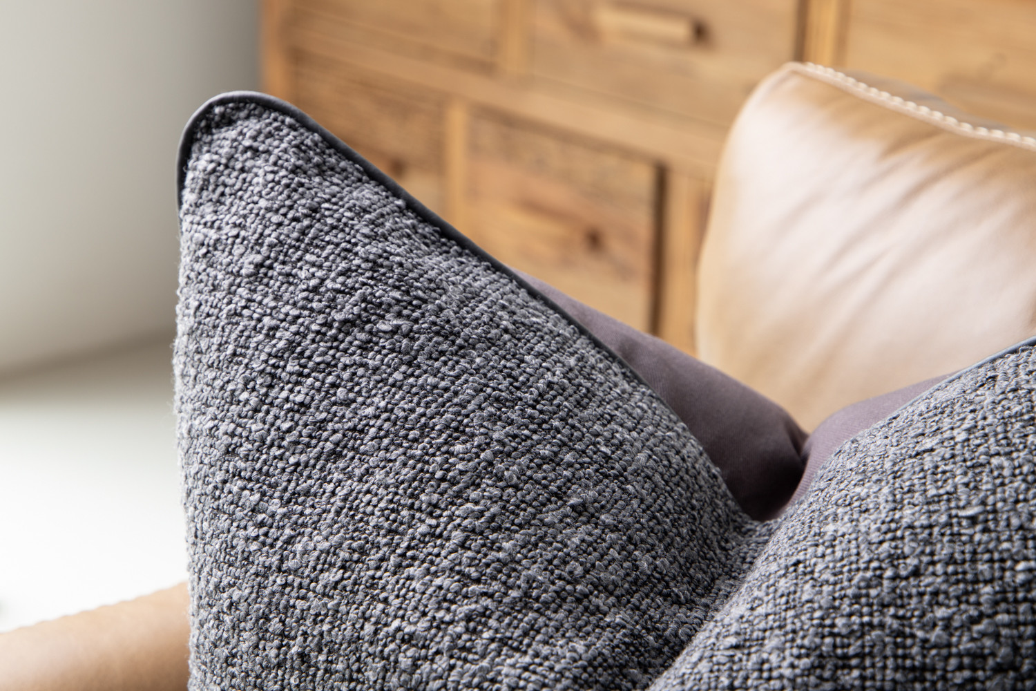 Boulders Pewter - Duck Feather Scatter Cushion | Cielo