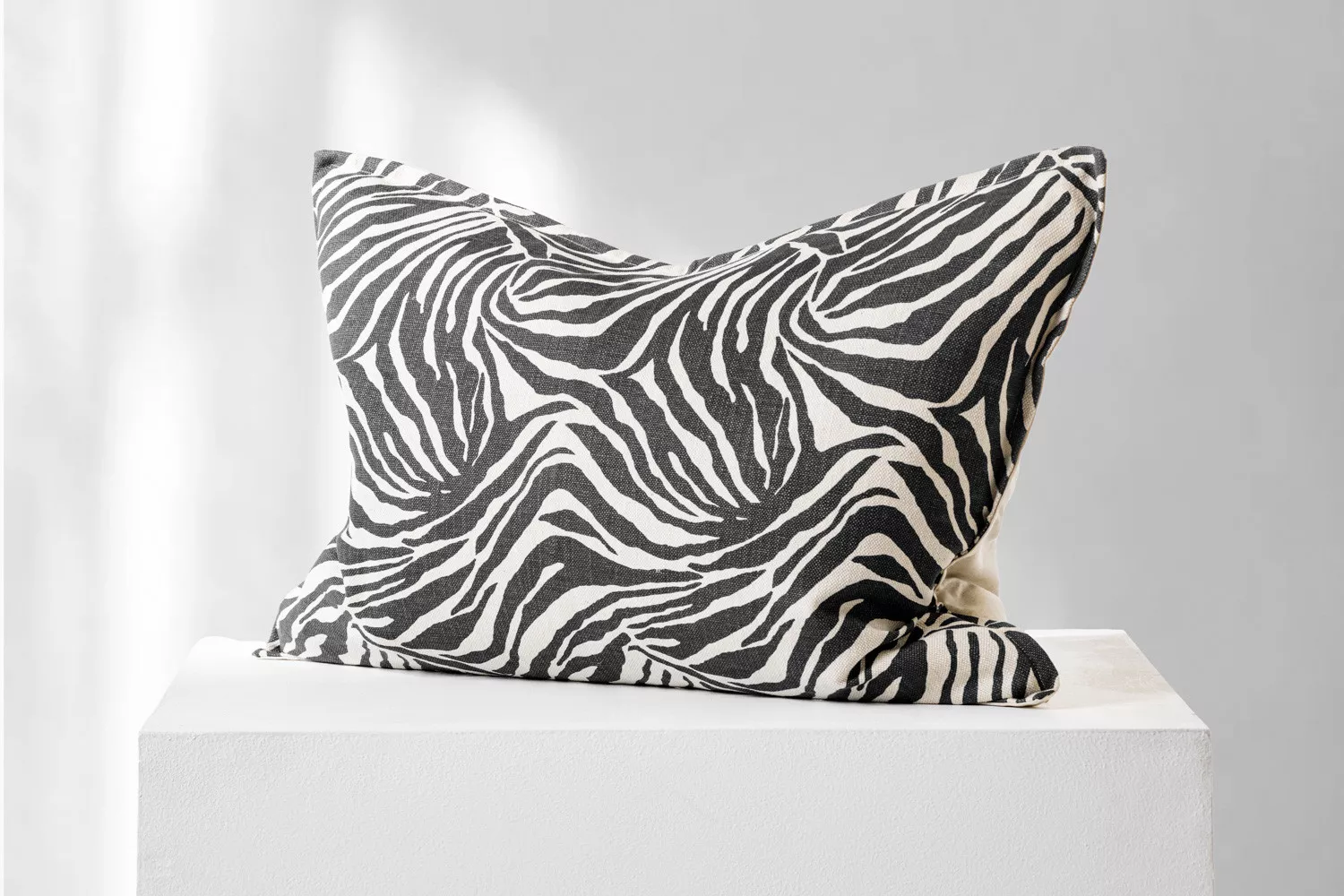 Tribal Zebra Charcoal - Duck Feather Scatter Cushion | Cielo