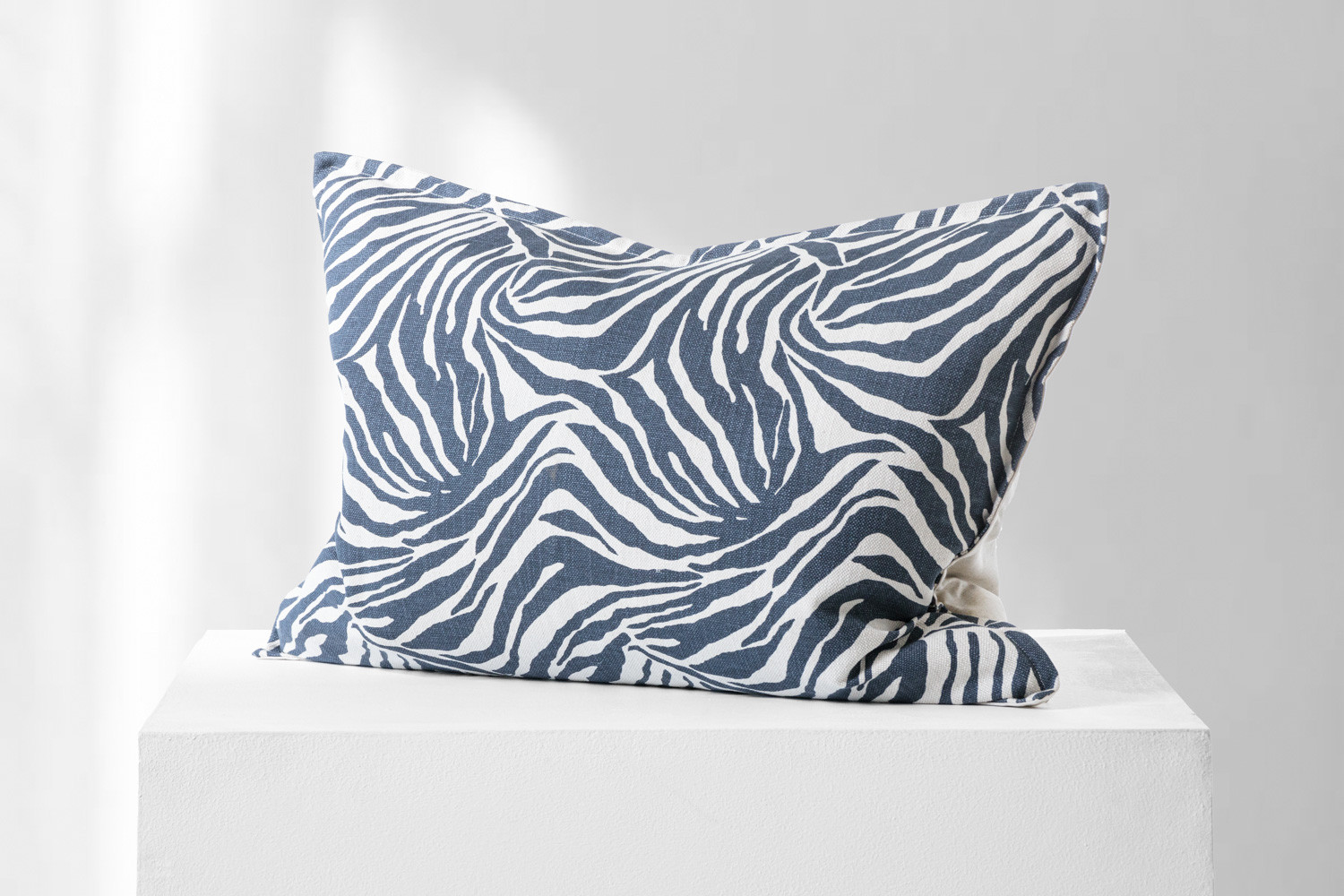 Tribal Zebra Indigo - Duck Feather Scatter Cushion | Cielo