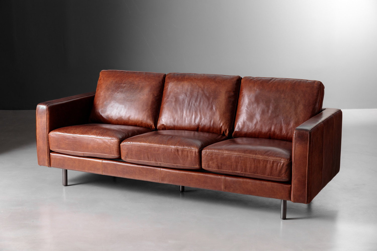 Walker 3-Seater Leather Couch - Mocha | Cielo