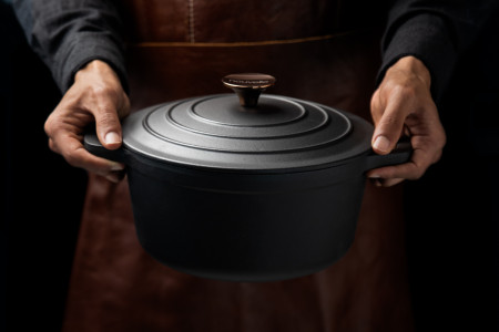Nouvelle Cast Iron 8 Piece Cookware Set - Matte Black | Cielo