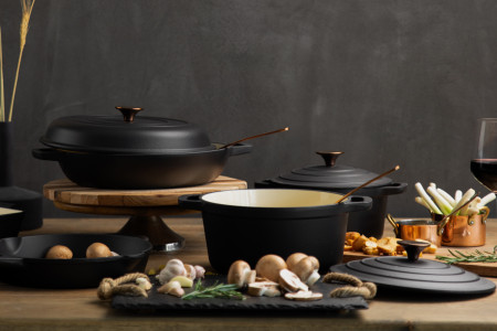 Nouvelle Cast Iron 8 Piece Cookware Set - Matte Black | Cielo