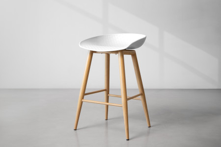 Hunter Counter Bar Stool - White | Cielo