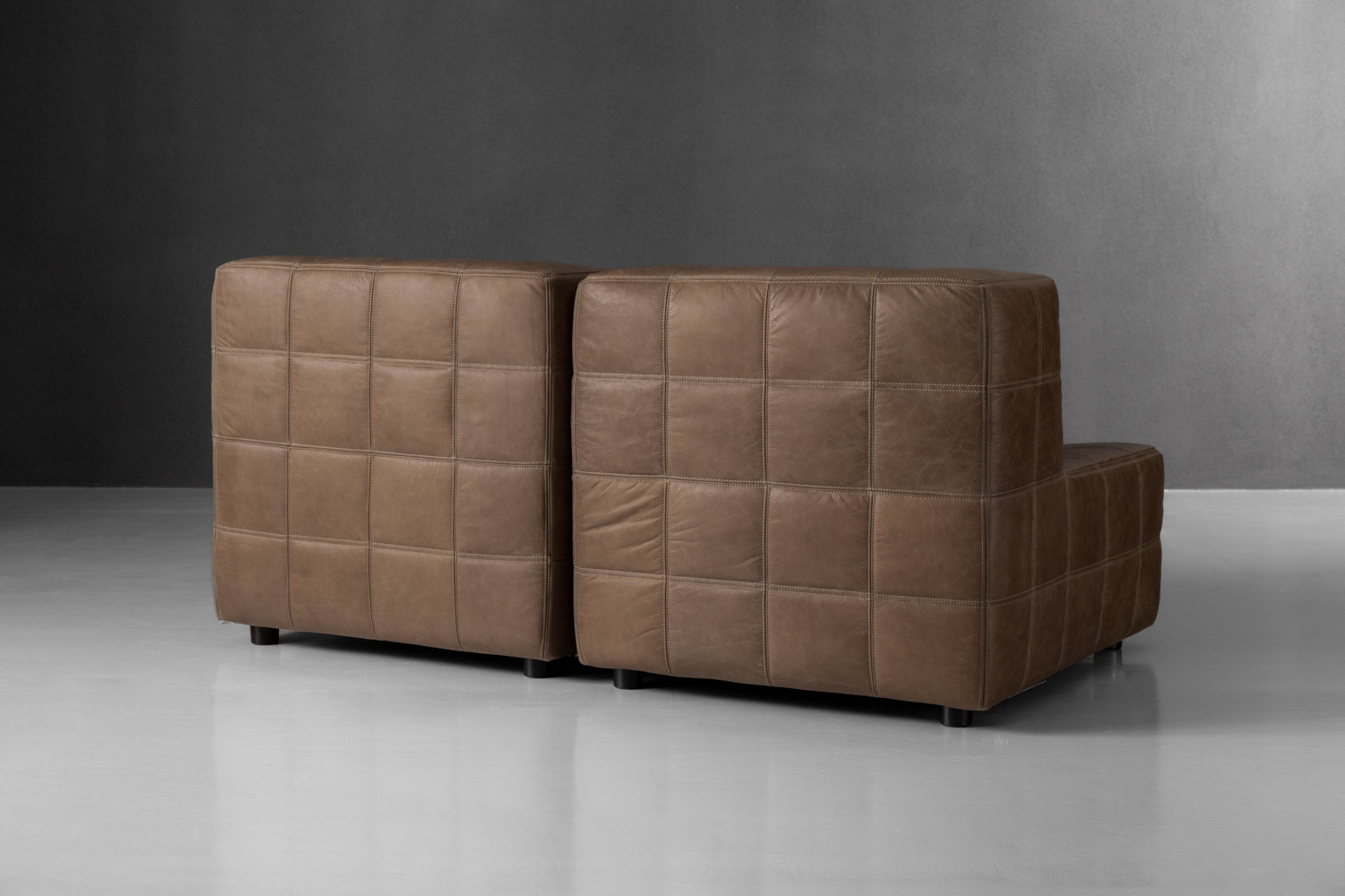 Orson Modular Open 2-Seater Leather Couch - Sahara | Cielo