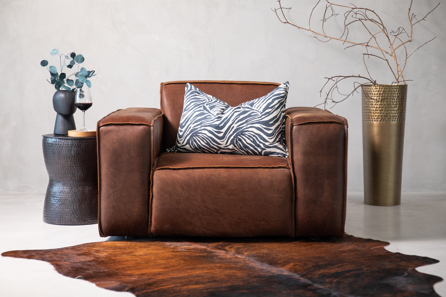 Jagger Leather Armchair - Spice | Cielo