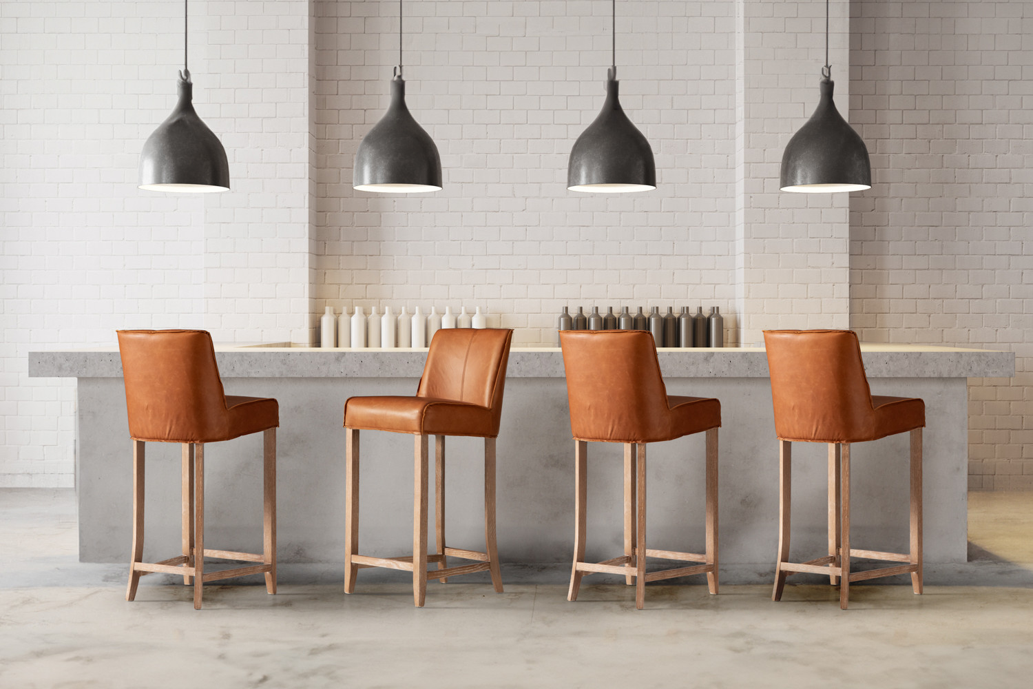 Holden Tall Leather Bar Chair | Cielo