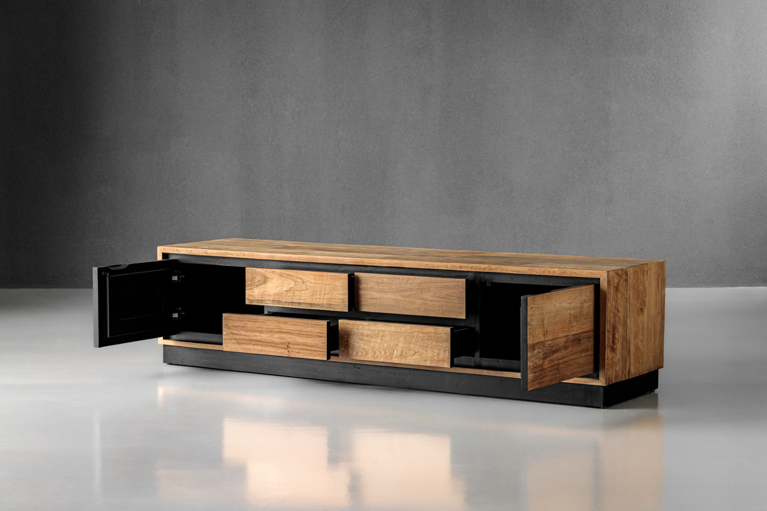 Lenox TV Stand – Elegant Storage & Teak Wood Finish | Cielo South ...