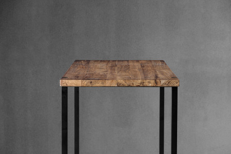 Lazera Bar Table – 1.4m | Solid Teak & Steel Bar Table