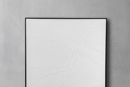 Blanco - White - Hand Painted Canvas Art - Minimalist White on White ...
