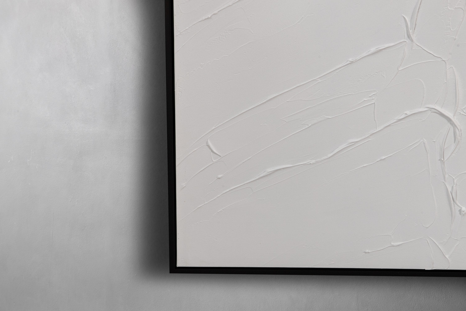 Blanco - White - Hand Painted Canvas Art - Minimalist White on White ...