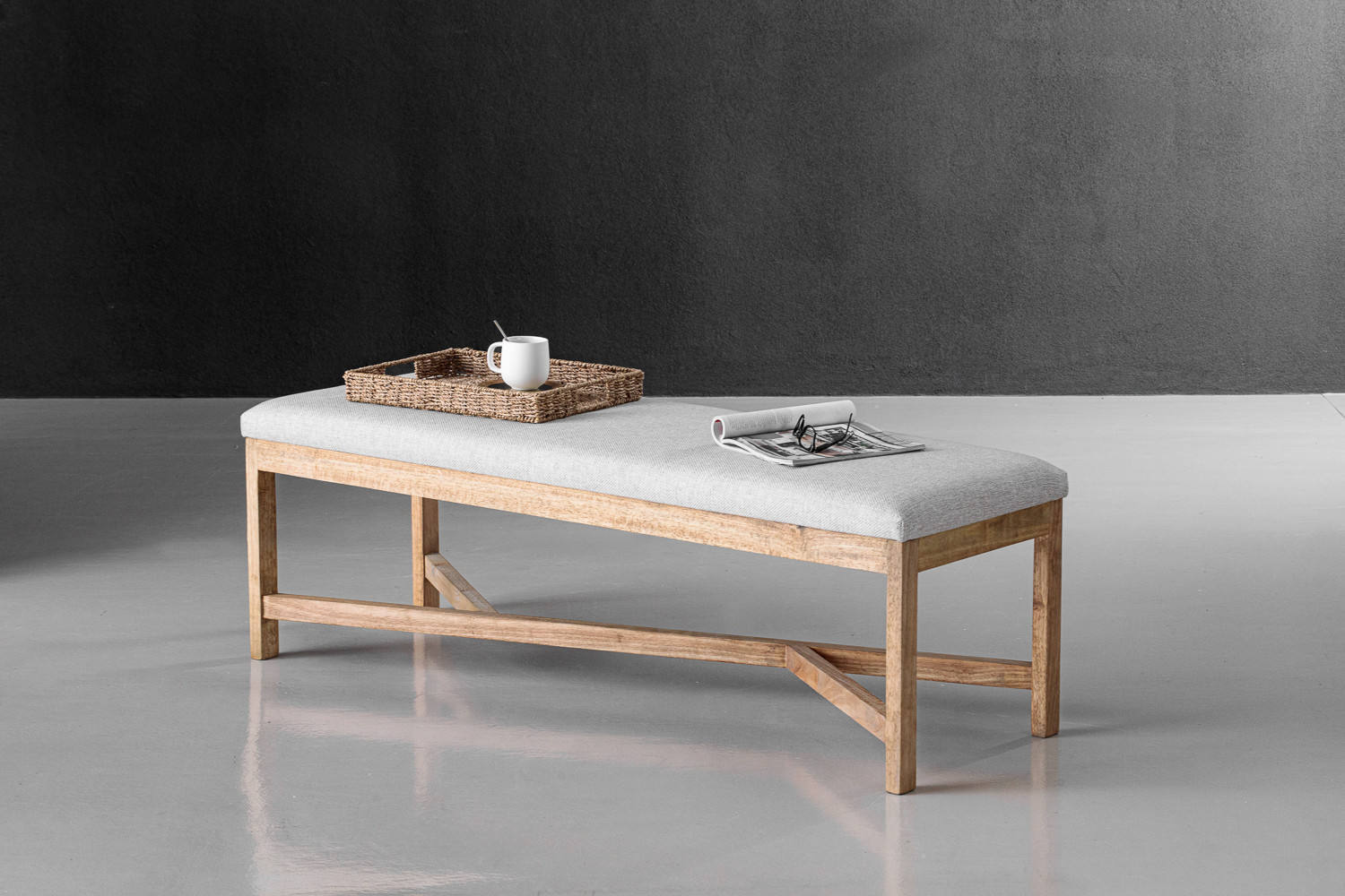 Alice Bench – Smoke | Stylish Mid-Century Design for Any Room