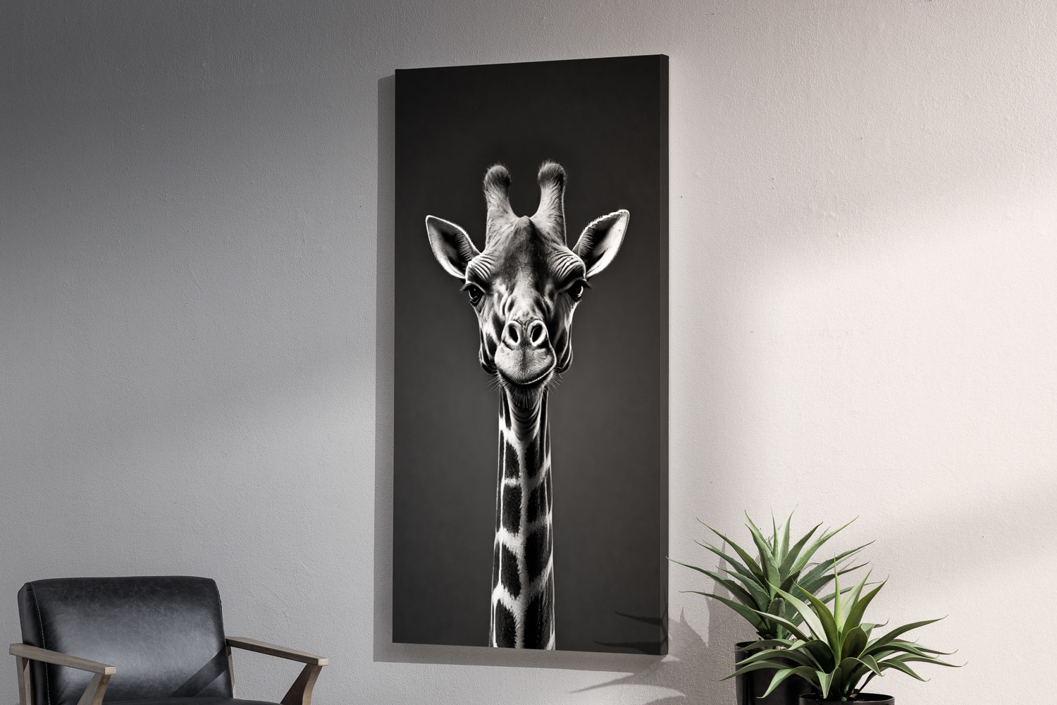Premium Canvas – Giraffe | Bold Safari-Inspired Wall Art