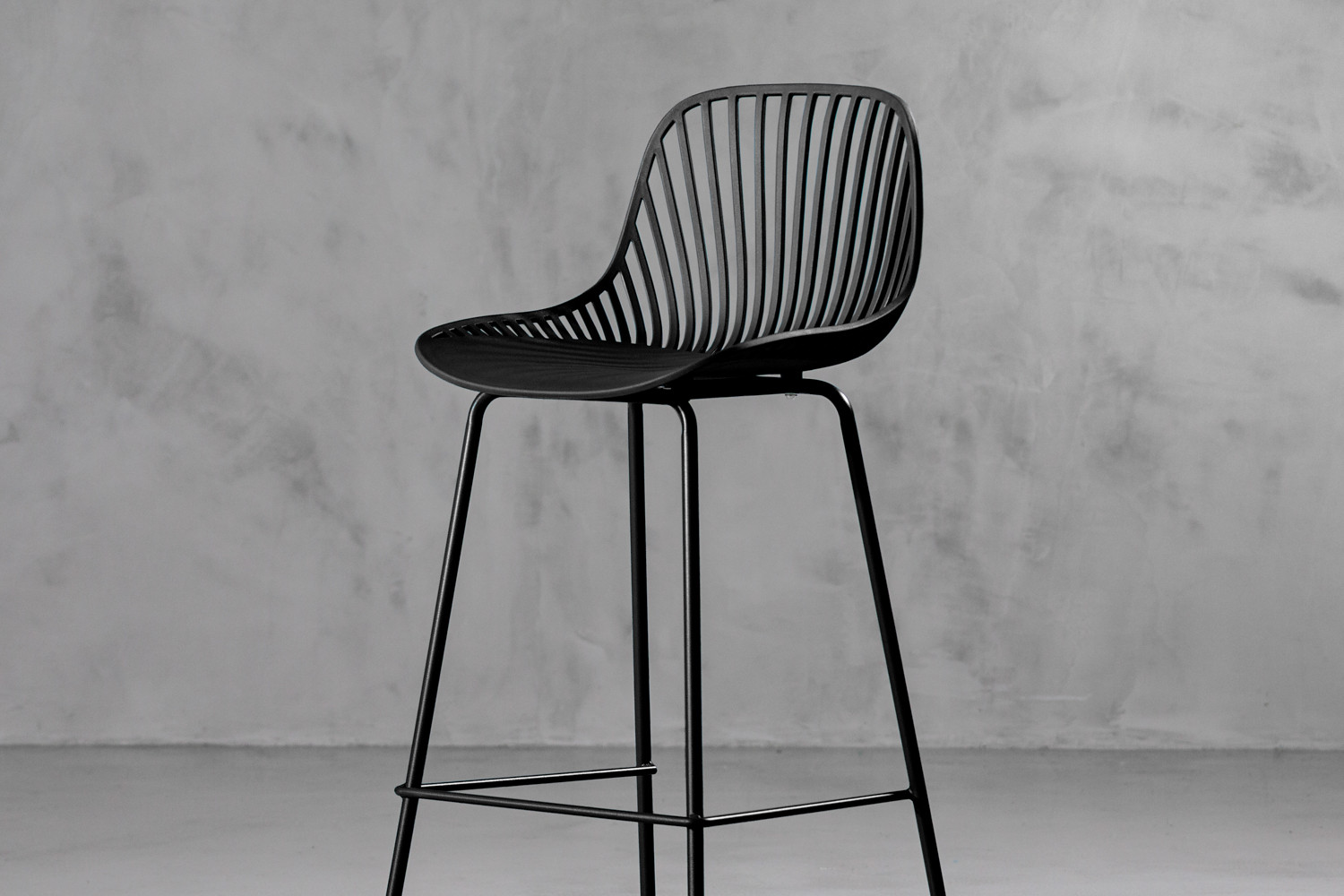 Yara Tall Bar Chair - Black | Cielo