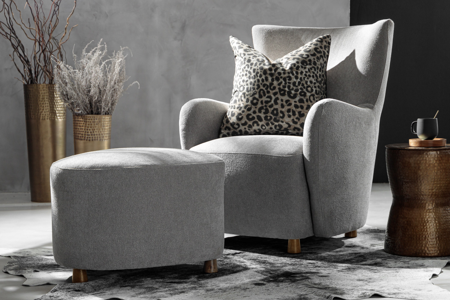 Hutton Armchair with Footstool | Cielo