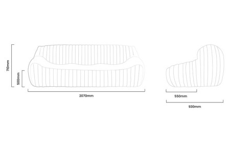 Cuban 3 Seater Leather Couch | Cielo