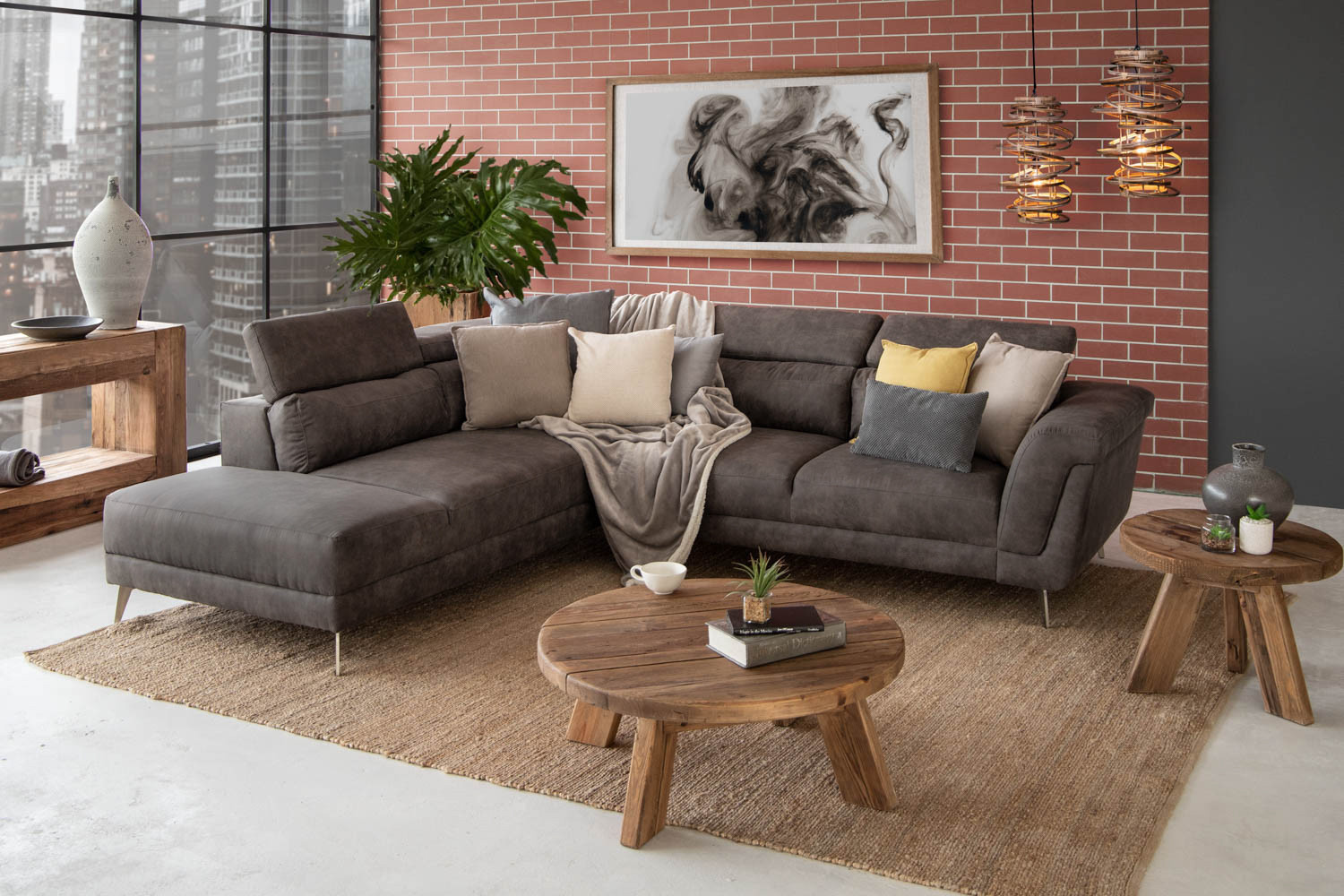 Laurence Corner Couch - Ash | Cielo