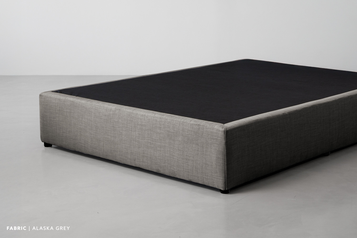 Zoey Upholstered Bed Base Double - Alaska Grey | Cielo