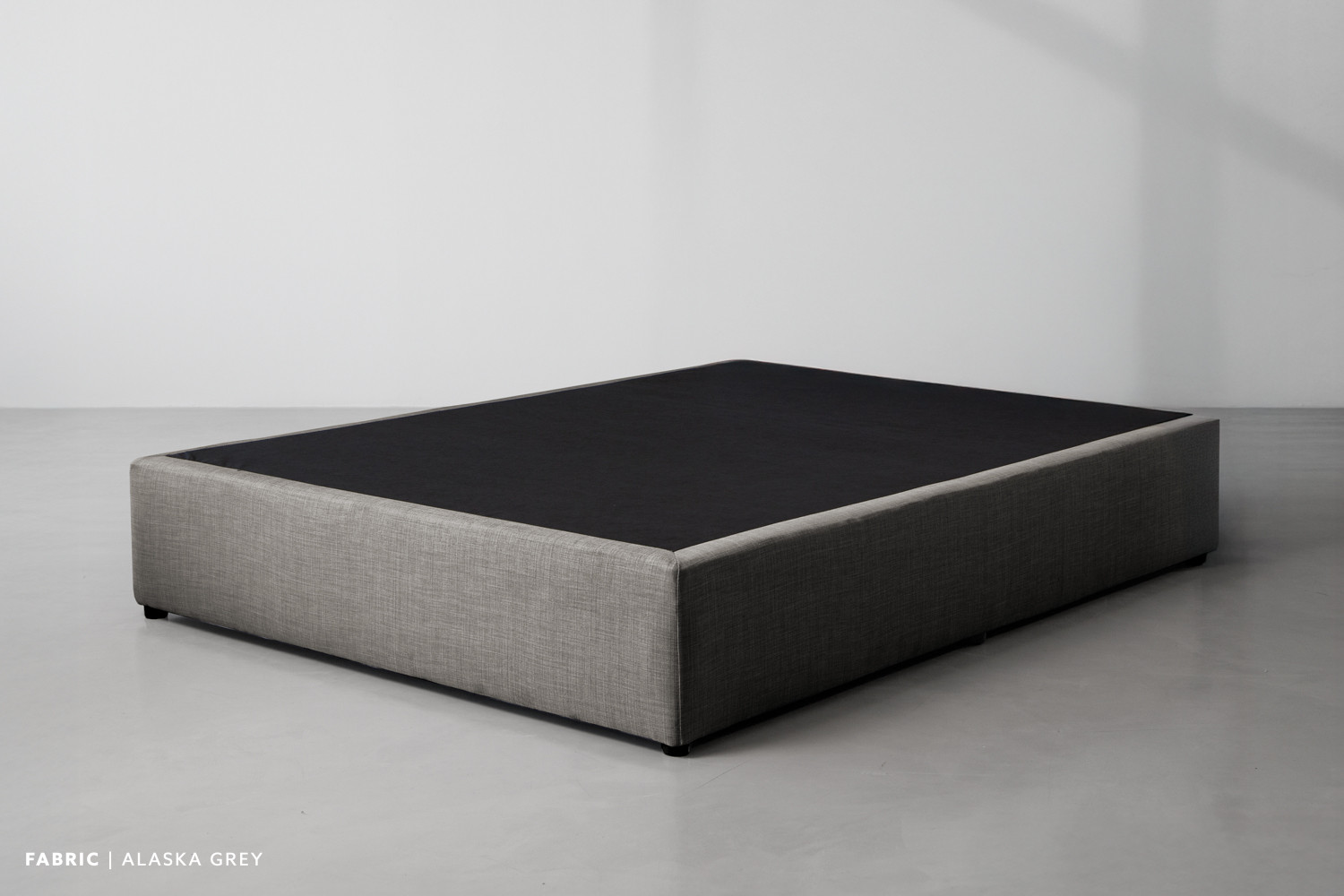 Zoey Upholstered Bed Base - Queen XL - Alaska Grey | Cielo