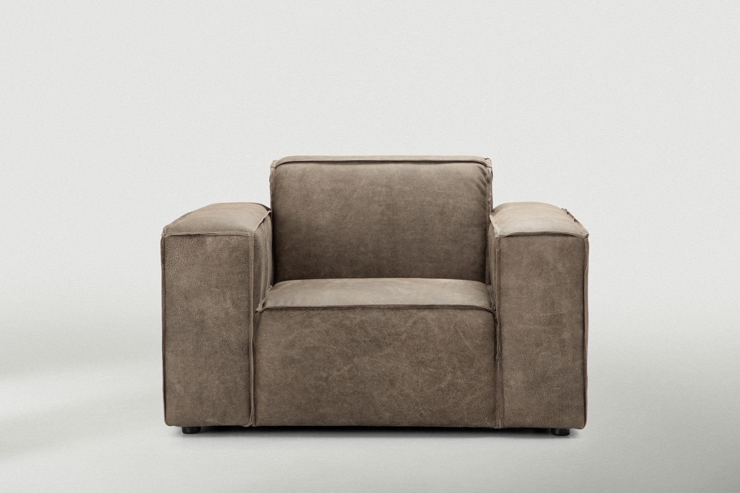 Jagger Leather Armchair | Nubuck Leather Accent Chair | Cielo