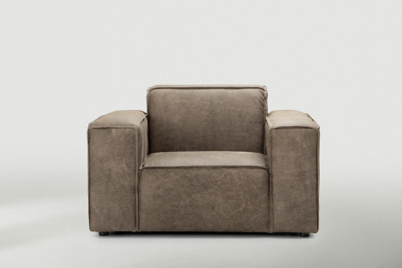 Jagger Leather Armchair | Nubuck Leather Accent Chair | Cielo