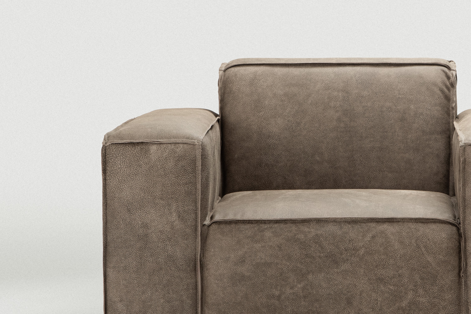 Jagger Leather Armchair | Nubuck Leather Accent Chair | Cielo