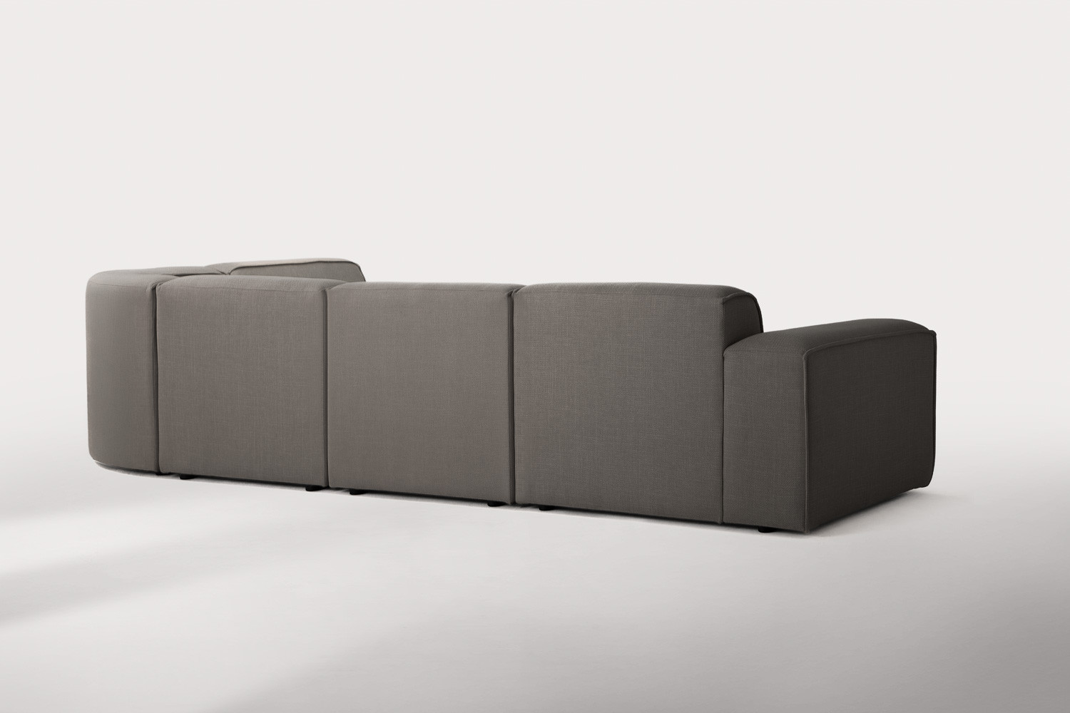 Jagger Modular Corner Couch with Ottoman - Avalon Grey | Modular Fabric Lounge Set | Cielo