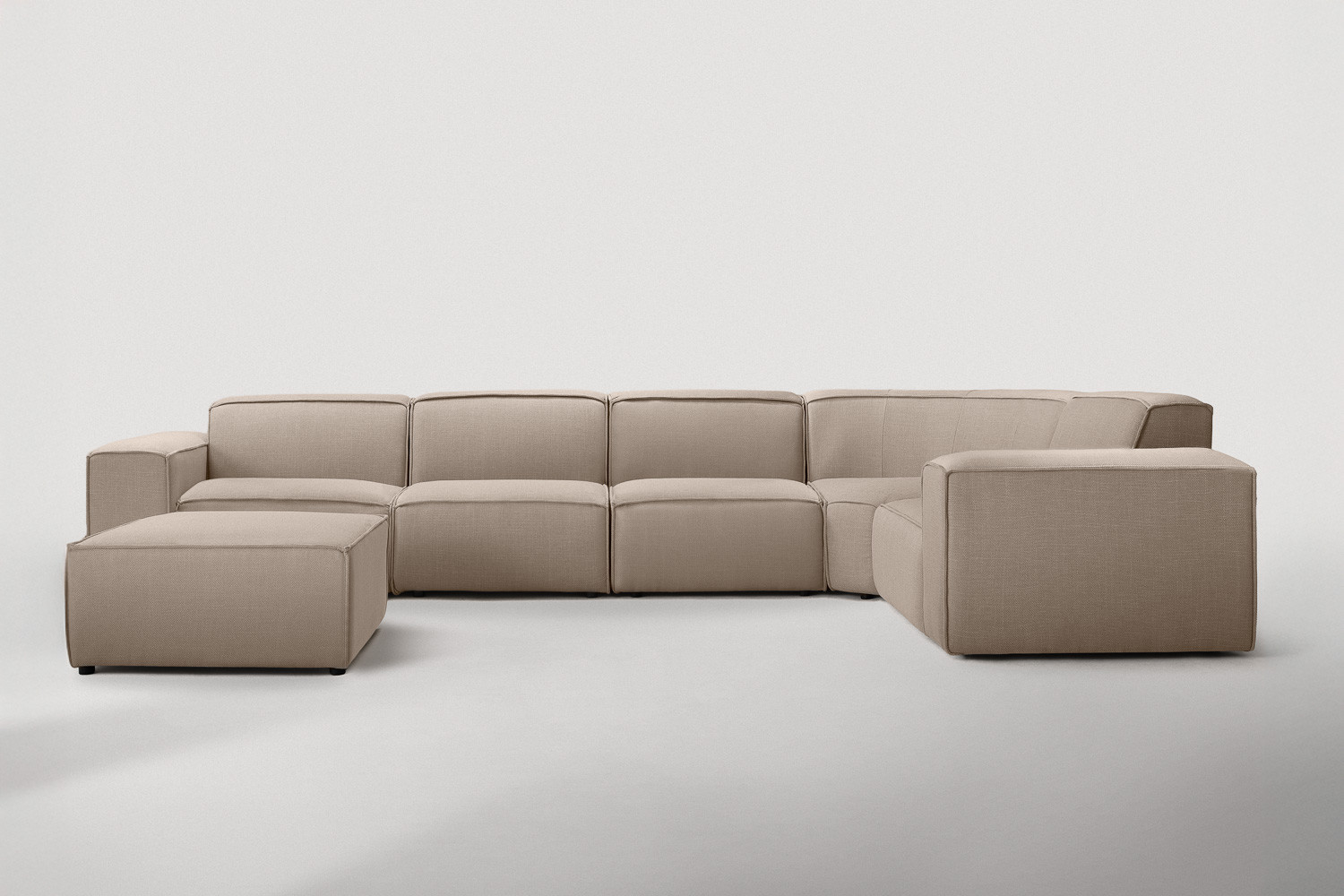 Jagger Modular Corner Couch with Ottoman - Serenity Sand | Modular ...