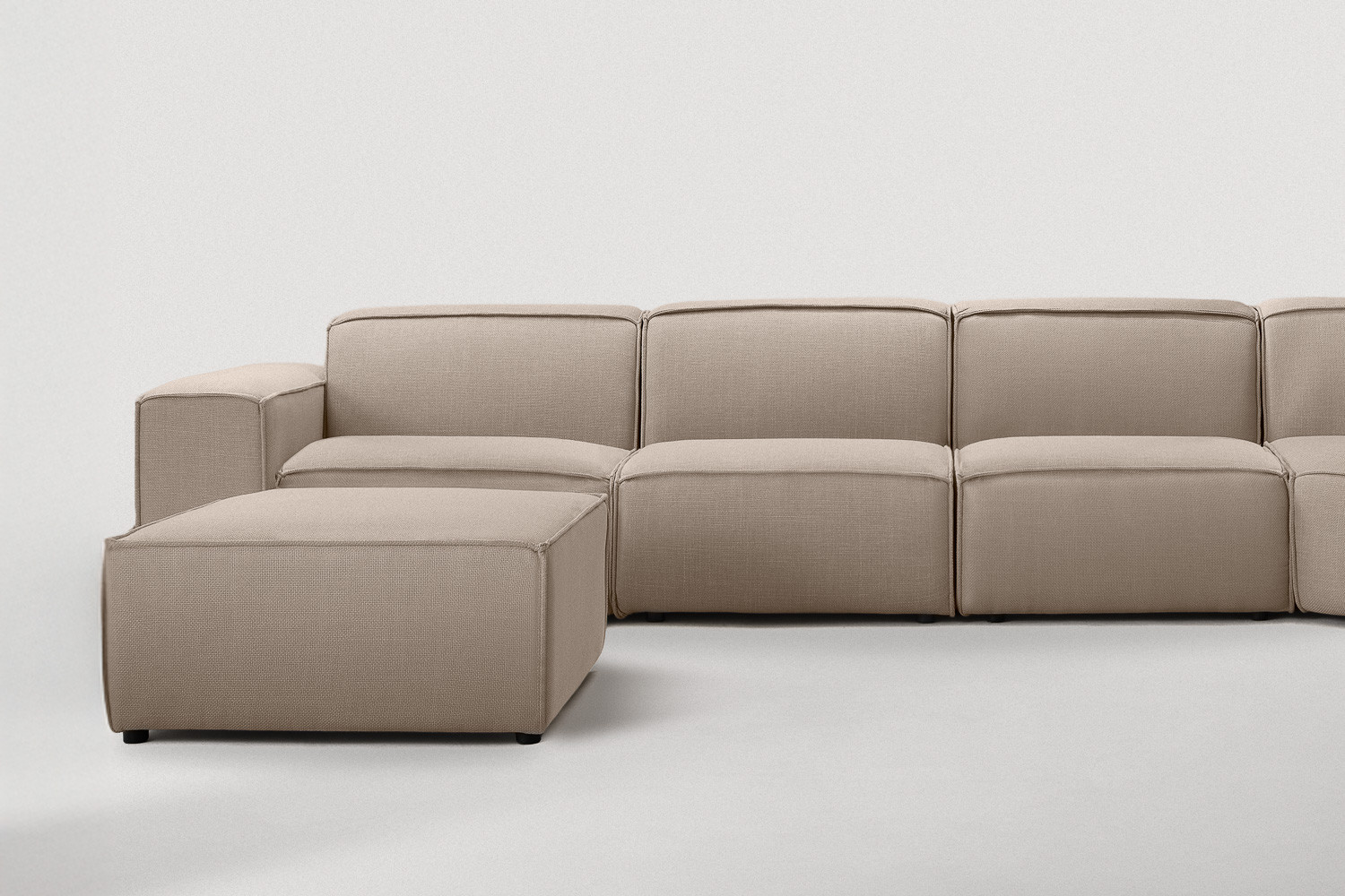 Jagger Modular Corner Couch with Ottoman - Serenity Sand | Modular ...
