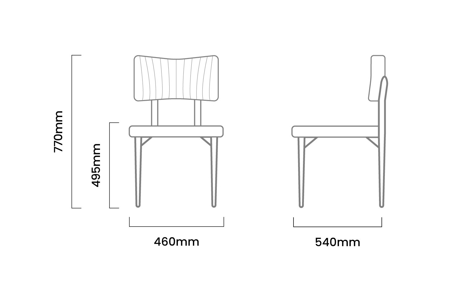 Leodis Dining Chair – Grey Bouclé Comfort | Cielo SA