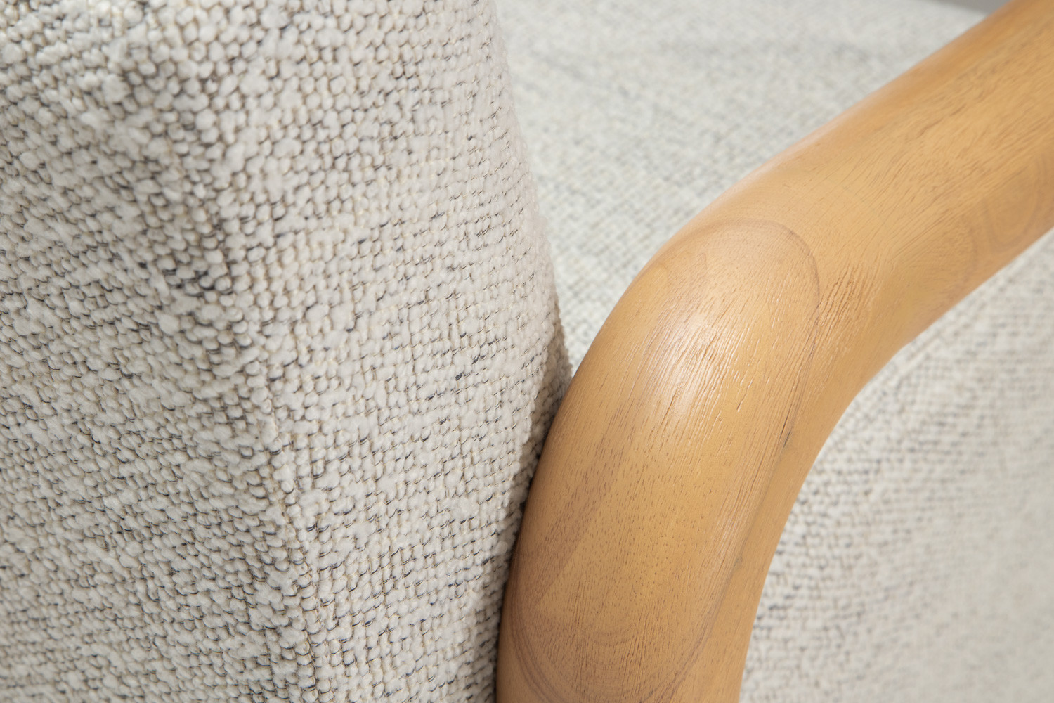 Elegant Mid-Century Modern Armchair | Premium Upholstery & Rubberwood ...