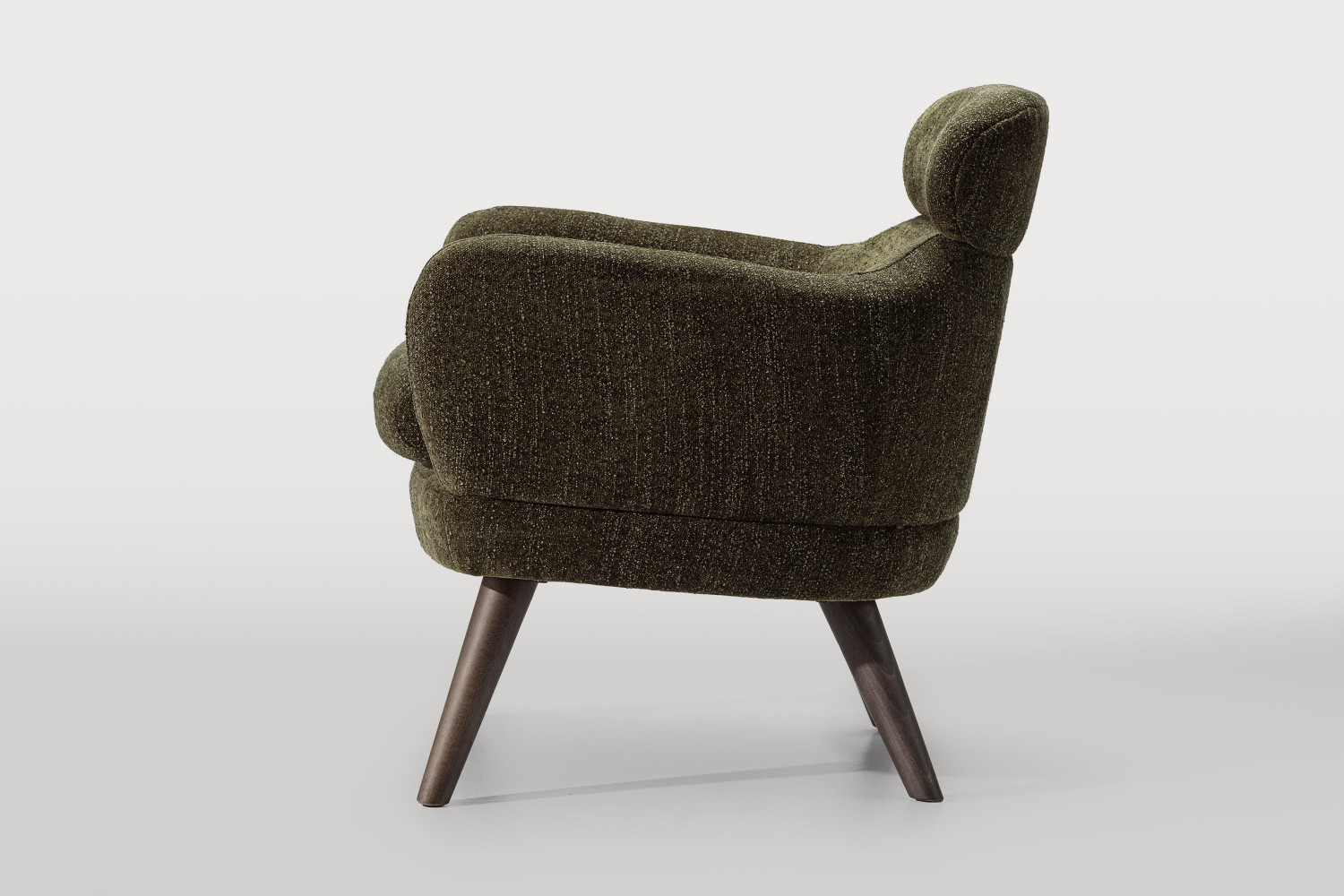 Imogen Armchair – Mercury Grey Upholstery & Beech Wood Legs | Cielo