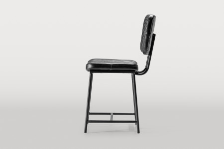 Norris Leather Dining Chair - Obsidian For Sale | Cielo