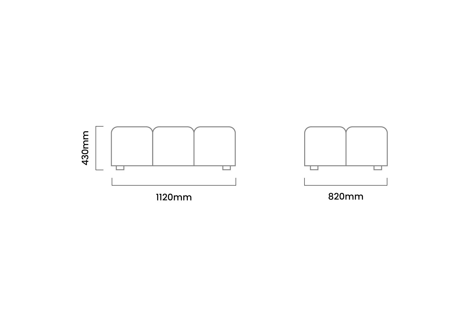 Norhaven Ottoman | Bouclé Modular Ottoman | Cielo SA