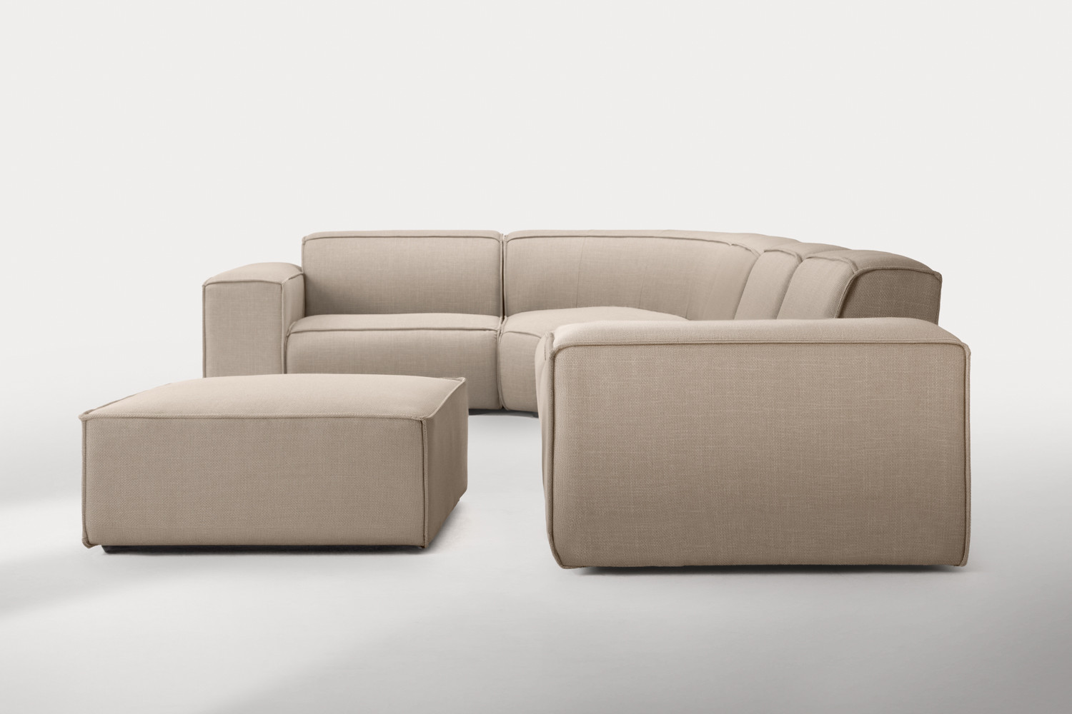 Jagger Modular Corner Couch Set with Ottoman | Luxurious Modular ...