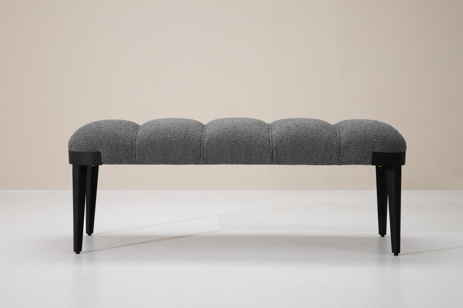 Ivar Bench – Modern Grey Bedroom Bench with Tufted Fabric Design ...