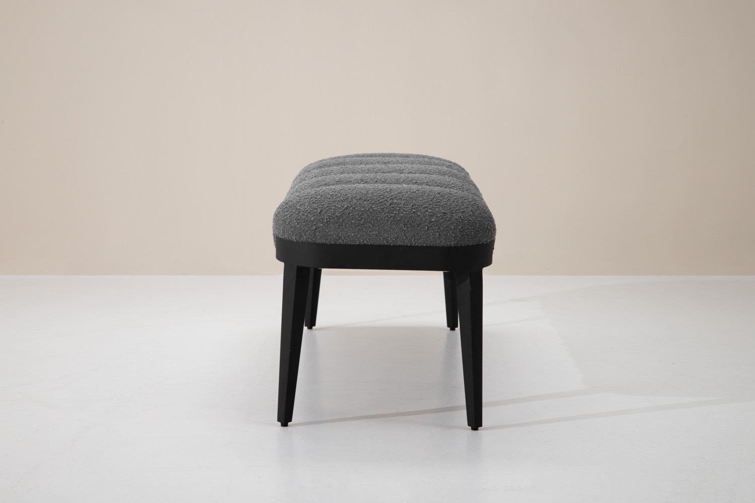 Ivar Bench – Modern Grey Bedroom Bench with Tufted Fabric Design ...