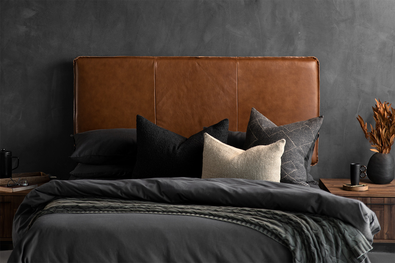 Matlock Leather Headboard - Double | Cielo