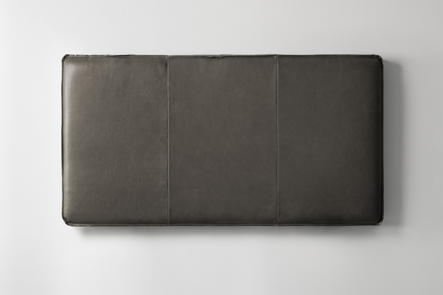 Matlock Leather Headboard Double Charcoal For Sale | Cielo
