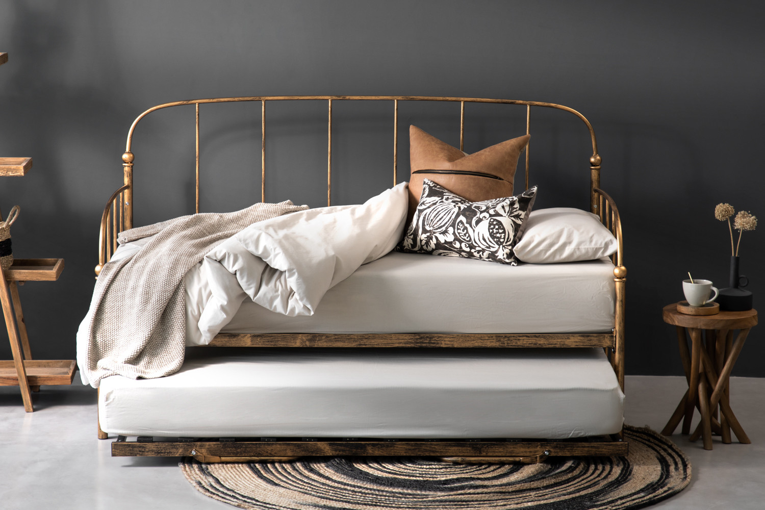 Helena Daybed Complete - Brushed Gold For Sale | Cielo