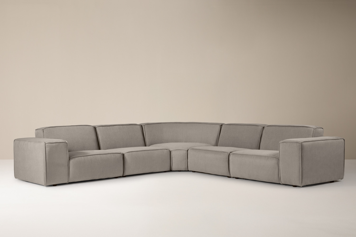 Jagger Modular Grand Corner Couch Set - Cloud Grey | Large Contemporary Fabric Lounge | Cielo