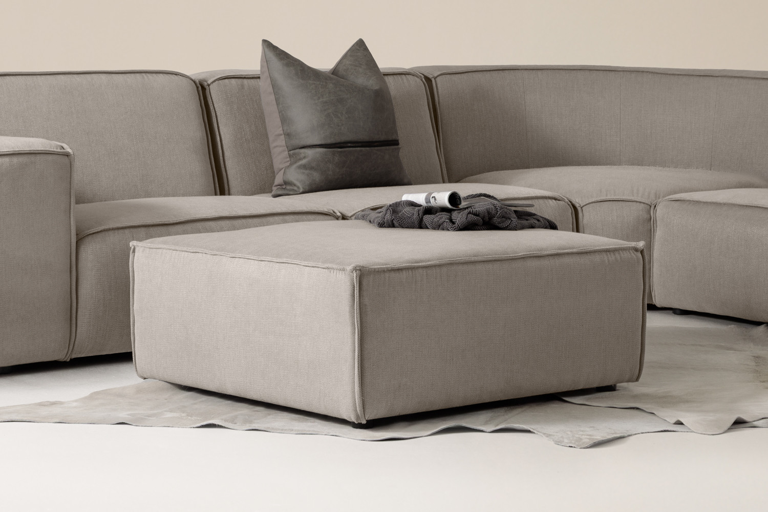 Jagger Ottoman - Cloud Grey | Cielo South Africa | Cielo SA