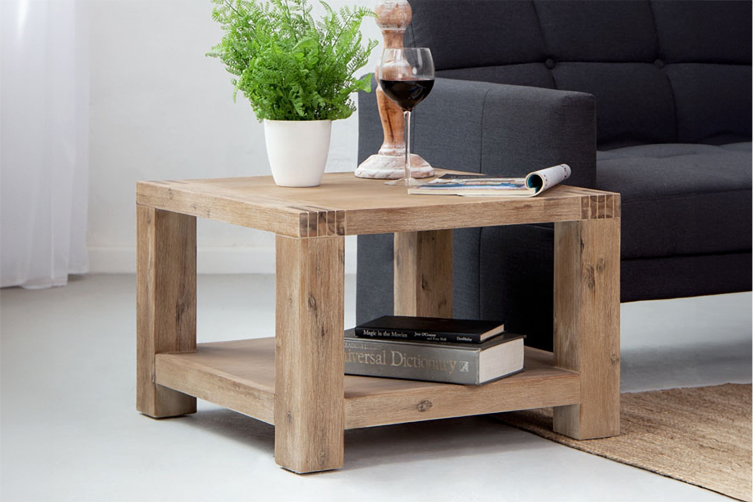 Vancouver Acacia Wood Side Table For Sale | Cielo