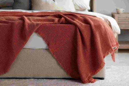 Avaria Throw - Terracotta For Sale | Cielo