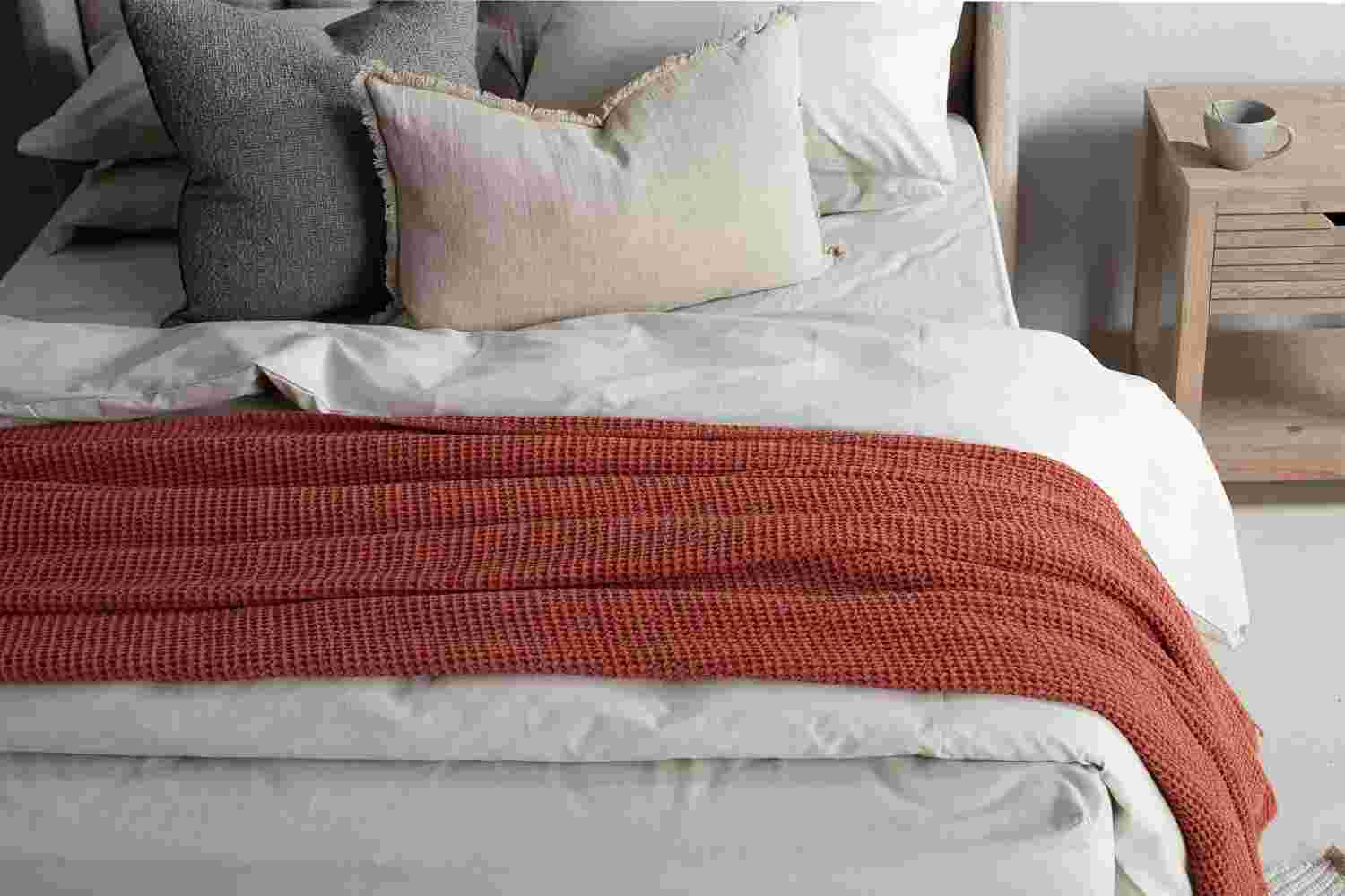 Avaria Throw - Terracotta For Sale | Cielo