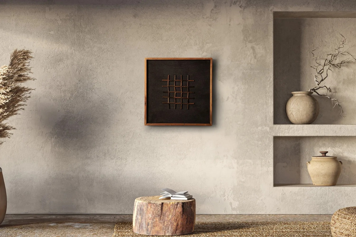 Anisa Wall Art - Geometric Elegance in Black | Cielo