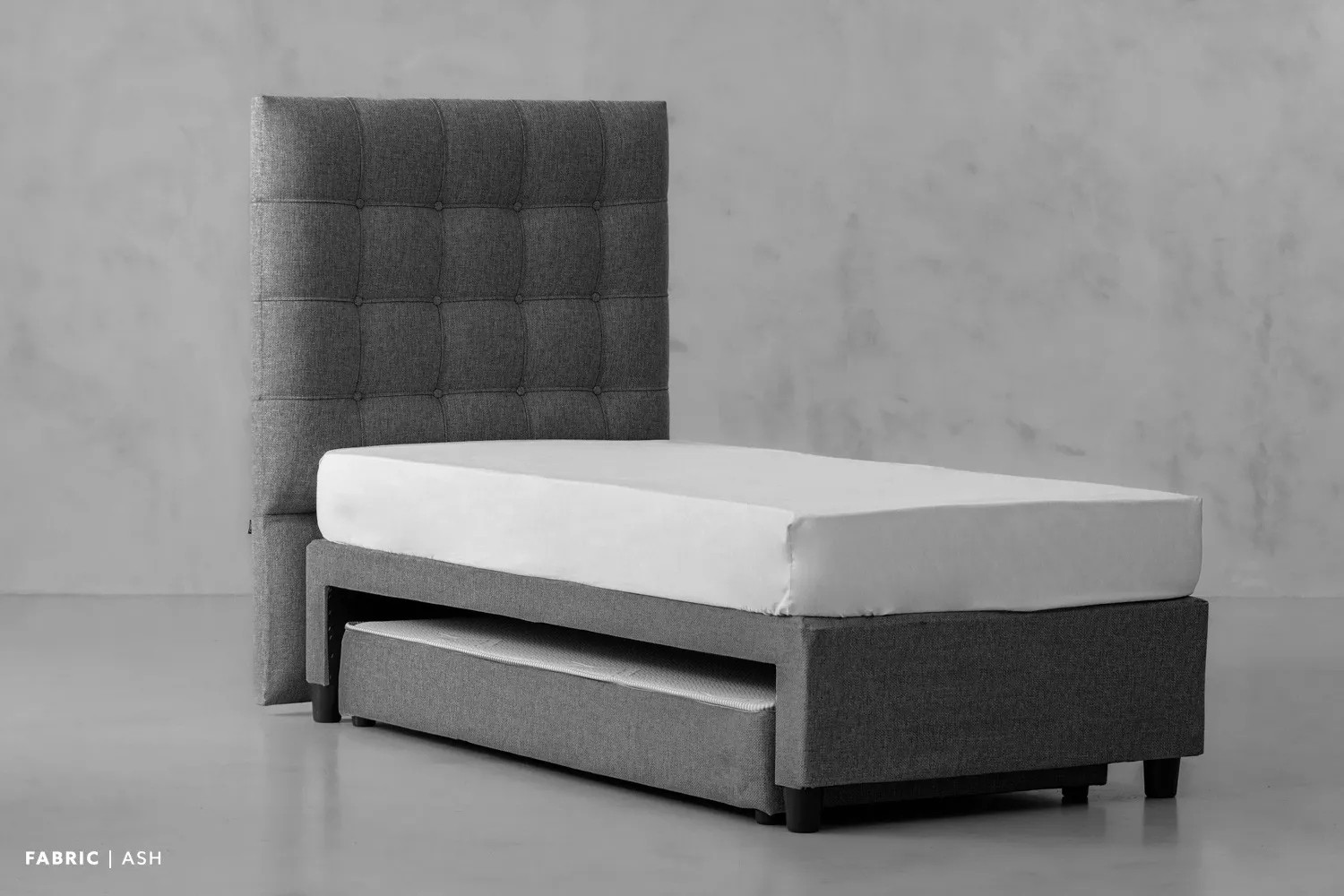Alexa Dual Function Bed - Ash Three Quarter | Cielo