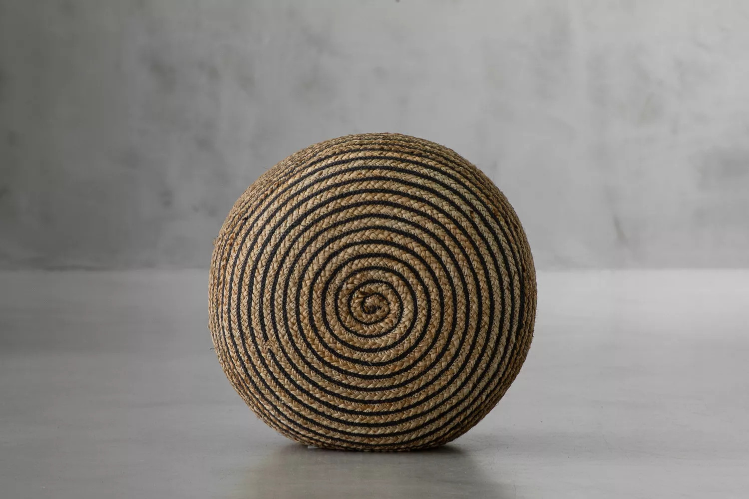 Zale Handmade Ottoman - Natural & Black For Sale | Cielo